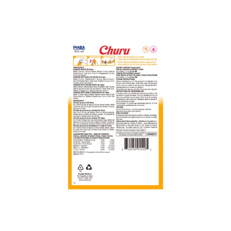 Churu variedades de pollo (20 tubos) - INABA Chile