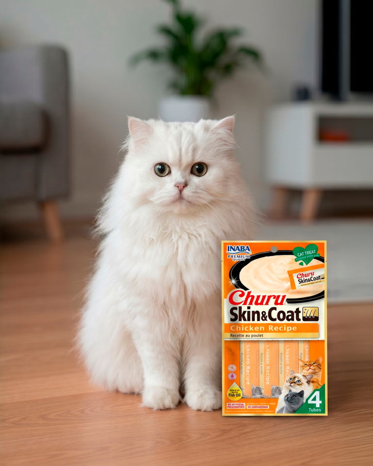 Churu Skin & Coat: Gatos con piel sana y pelaje radiante: - INABA Colombia